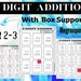 3 Digit Addition Printable Worksheets (mixed W/box Support) - Etsy