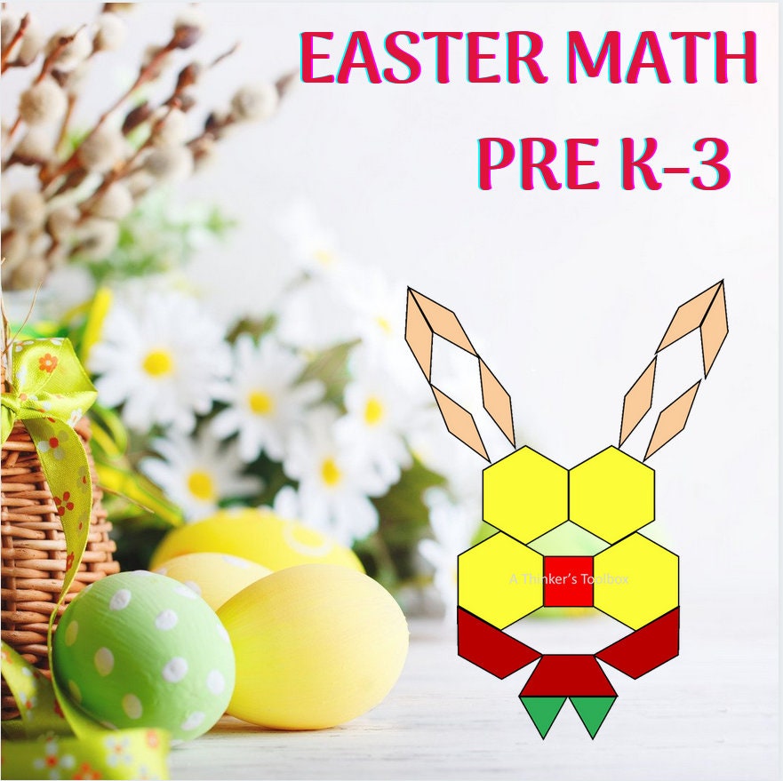 Easter Pattern Block Mat Printables & Worksheets - Etsy
