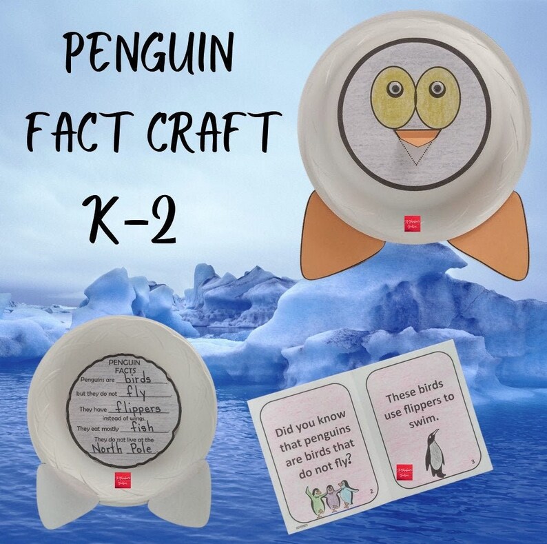 Penguin Fact Science Craft & Mini Reader - Etsy