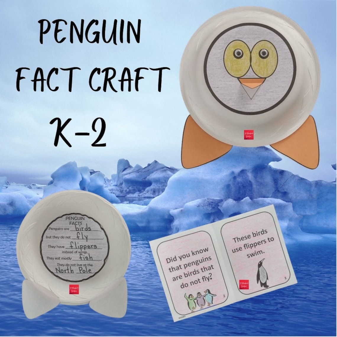 Penguin Fact Science Craft & Mini Reader | Etsy