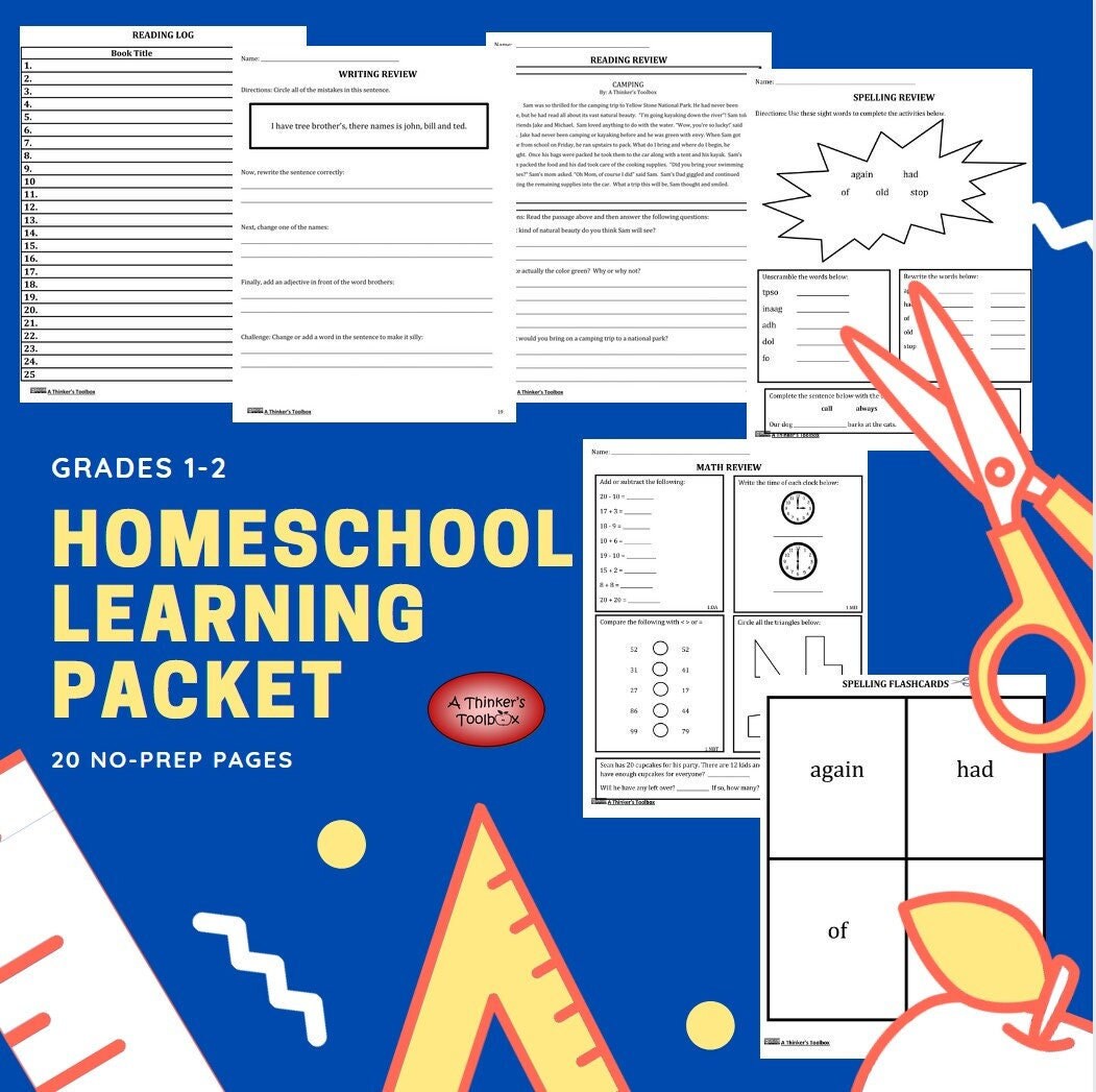 Easy-to-use Printable Worksheets - Incoming 2nd Graders - Etsy