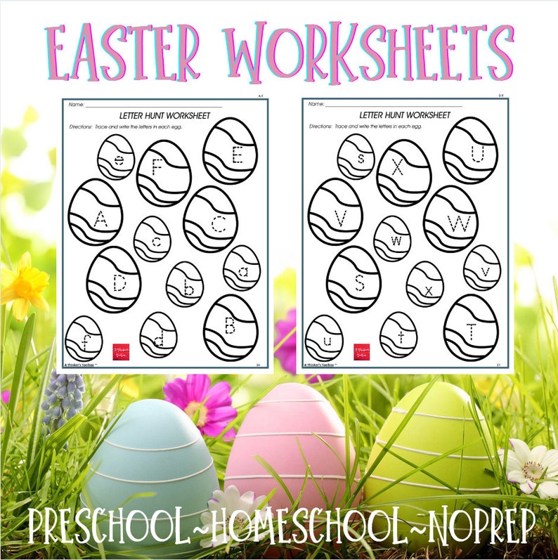 Easter Printable Worksheets | Math & ELA - Etsy