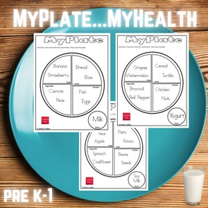 Myplate...myhealth No Prep Worksheets Pre K-K - Etsy