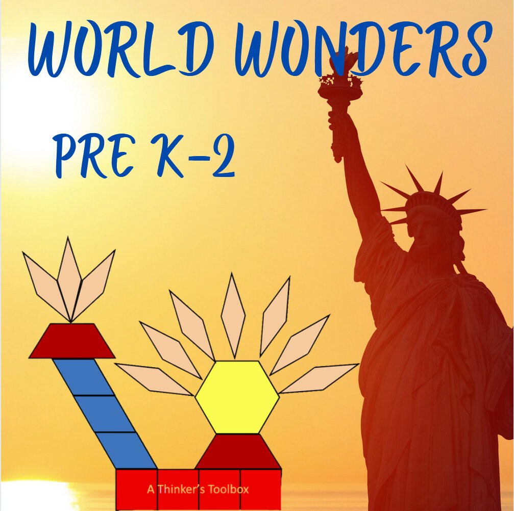 Historical Landmarks Pattern Block Mat Printables & Worksheets - Etsy