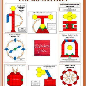 Inventions Pattern Block Mat Printables & Worksheets - Etsy