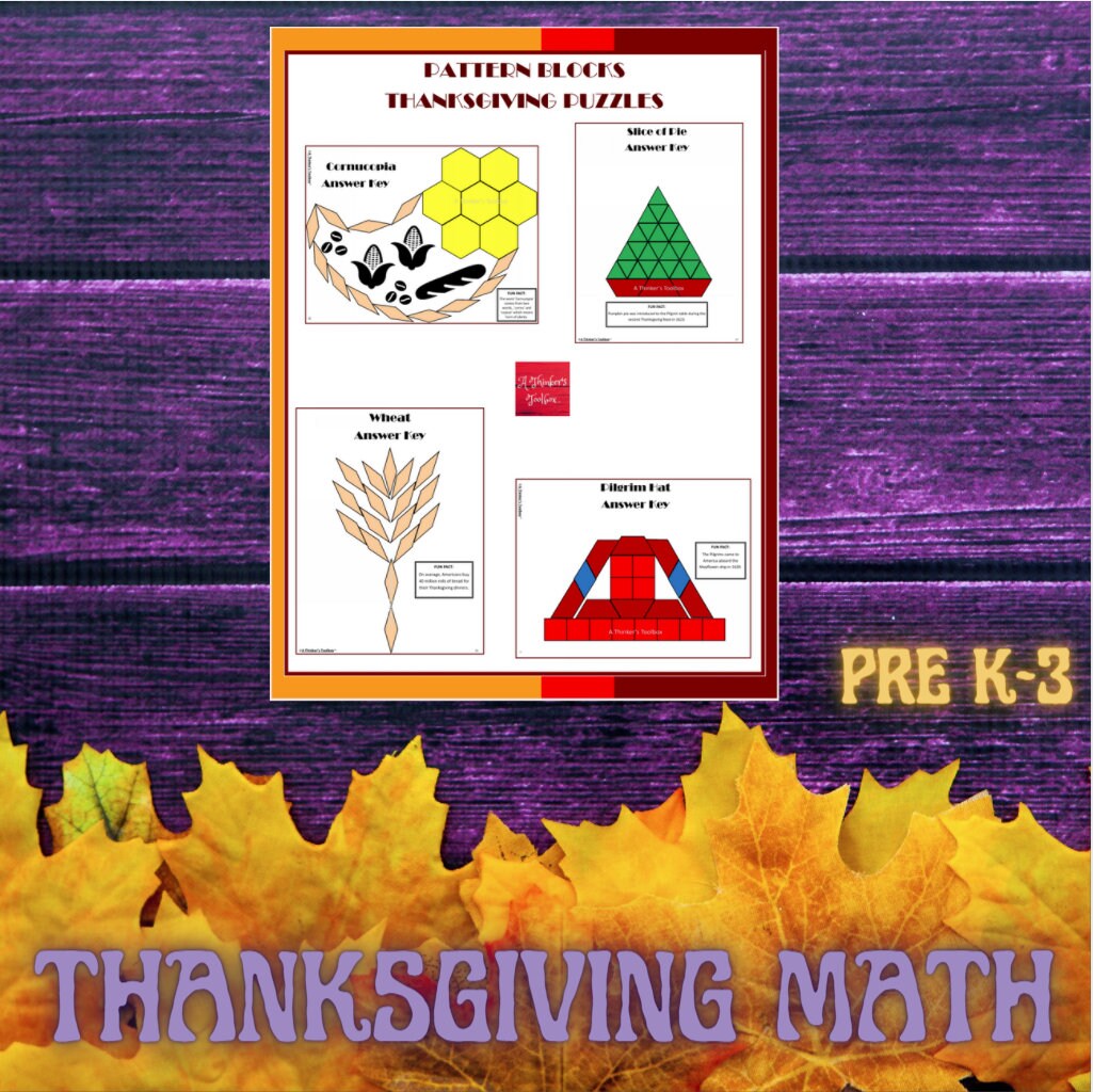 Holidays Pattern Block Mat Printables & Worksheets BUNDLE - Etsy