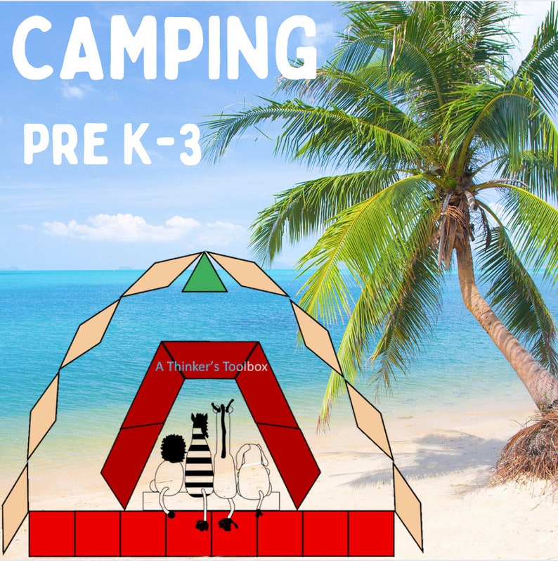 Camping Pattern Block Mat Printables & Worksheets - Etsy