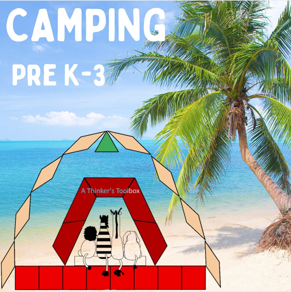 Camping Pattern Block Mat Printables & Worksheets - Etsy