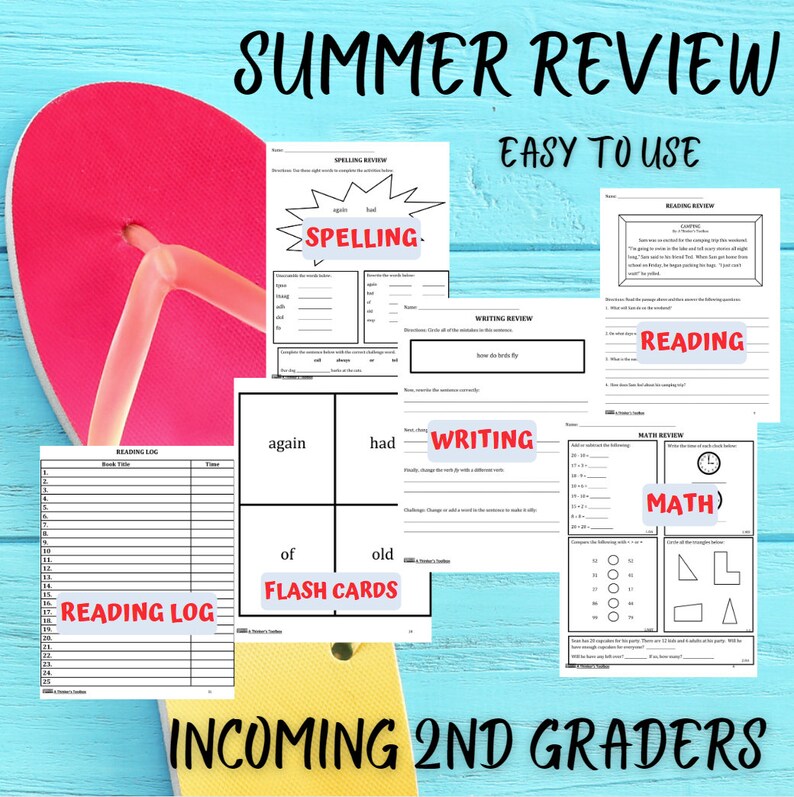 Easy-to-use Printable Worksheets - Incoming 2nd Graders - Etsy