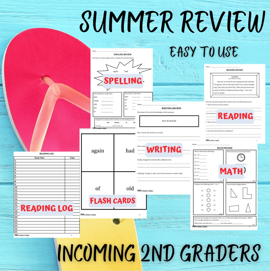 Easy-to-use Printable Worksheets - Incoming 2nd Graders - Etsy