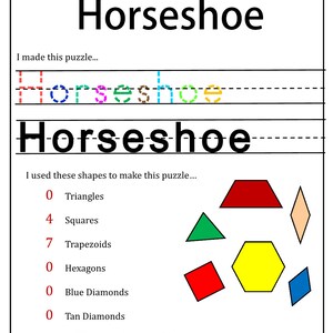 Old West Pattern Block Mat Printables & Worksheets - Etsy