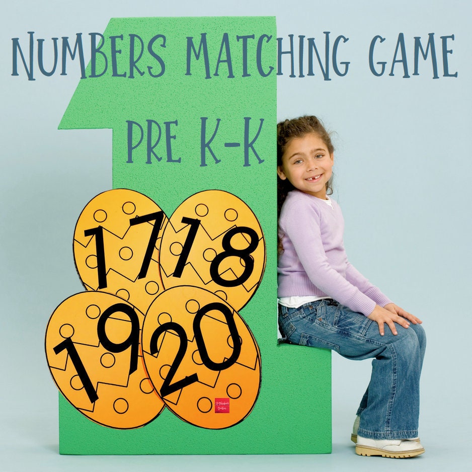 Easter Number Matching Games & Printable Worksheets - Etsy