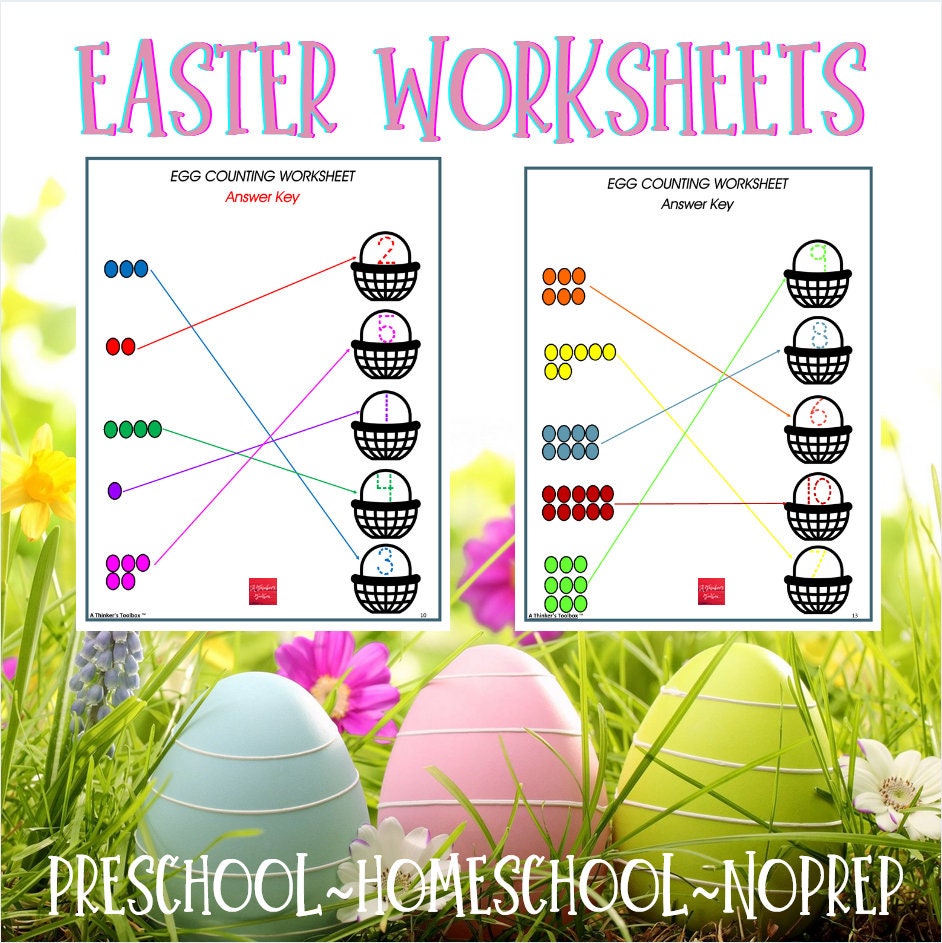 Easter Printable Worksheets | Math & ELA - Etsy