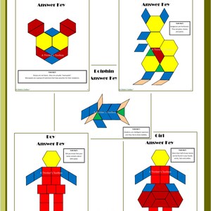 Animal Groups Pattern Block Mat Printables & Worksheets BUNDLE - Etsy