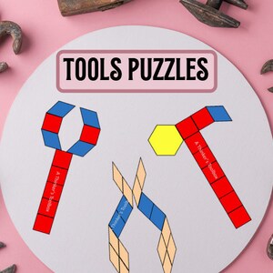 Father's Day Tools Pattern Block Mat Printables & Worksheets - Etsy