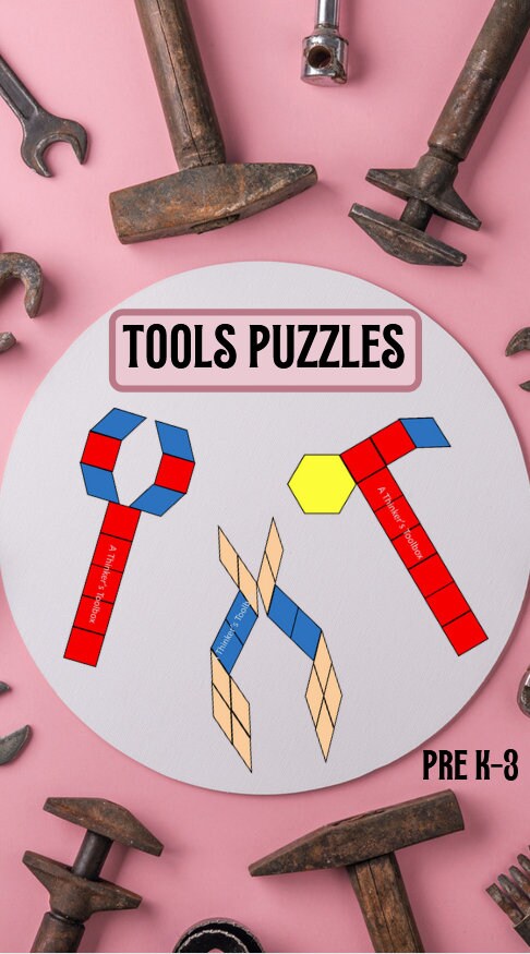 Father's Day Tools Pattern Block Mat Printables & Worksheets - Etsy