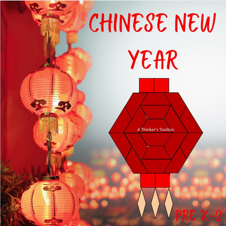 Chinese New Year Pattern Block Mat Printables & Worksheets - Etsy