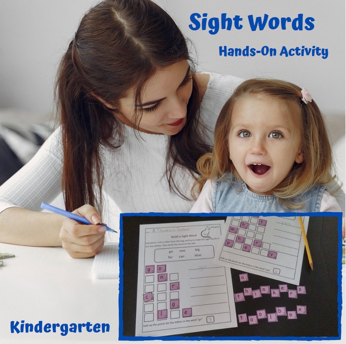 Kindergarten Sight Word Coloring Sheet