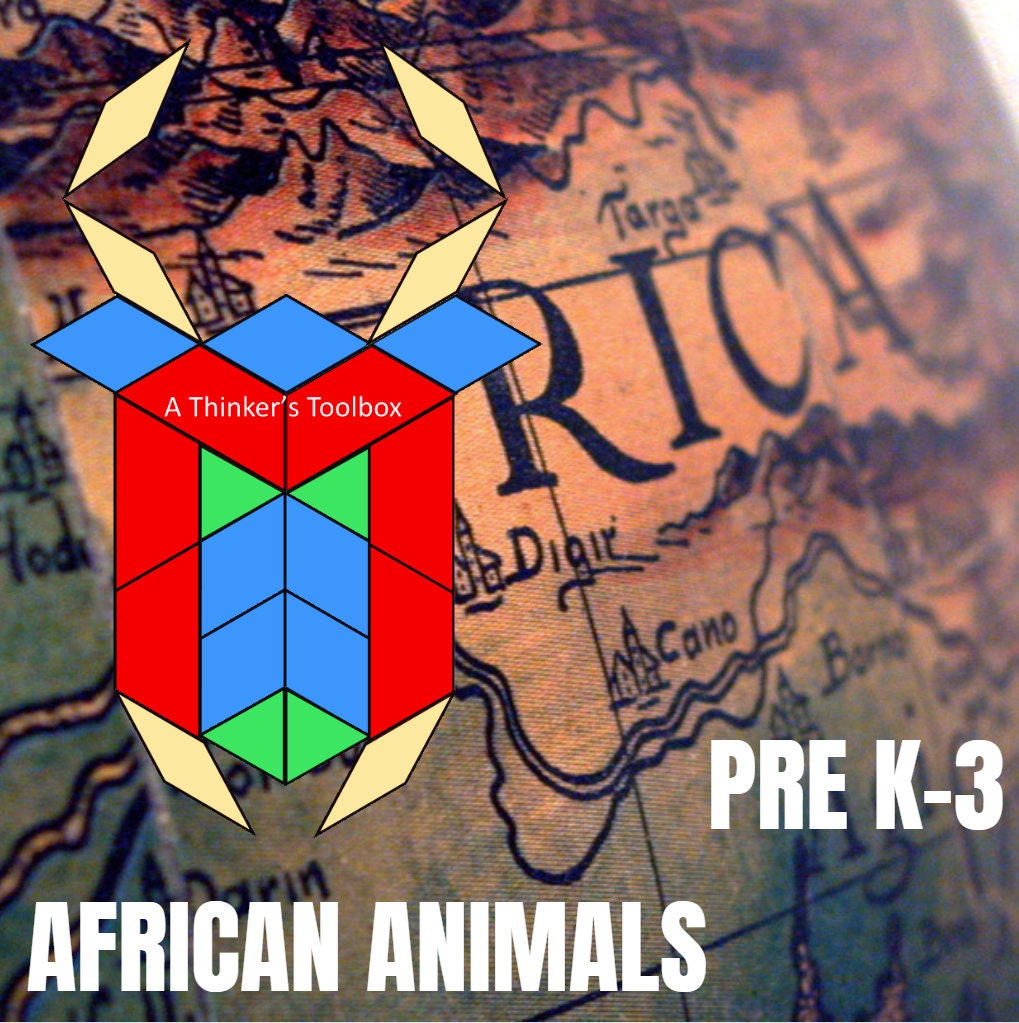 African Animals Pattern Block Mat Printables & Worksheets - Etsy