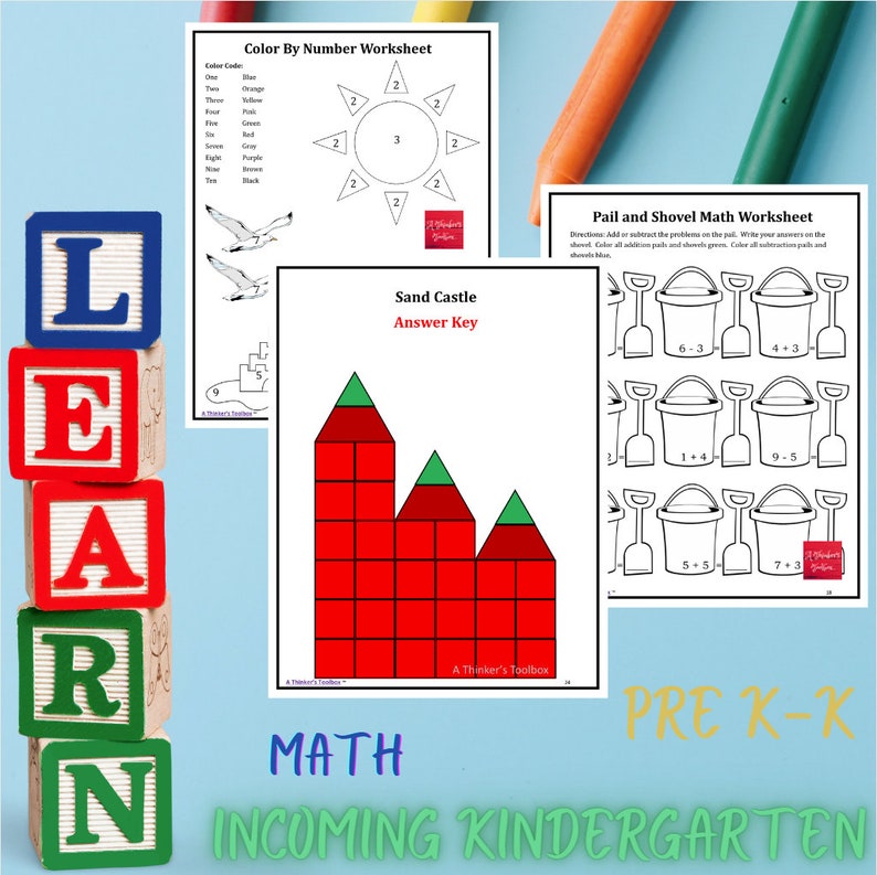 26 Early Learning Easy to Use Worksheets | Preschool & Kindergarten - Etsy