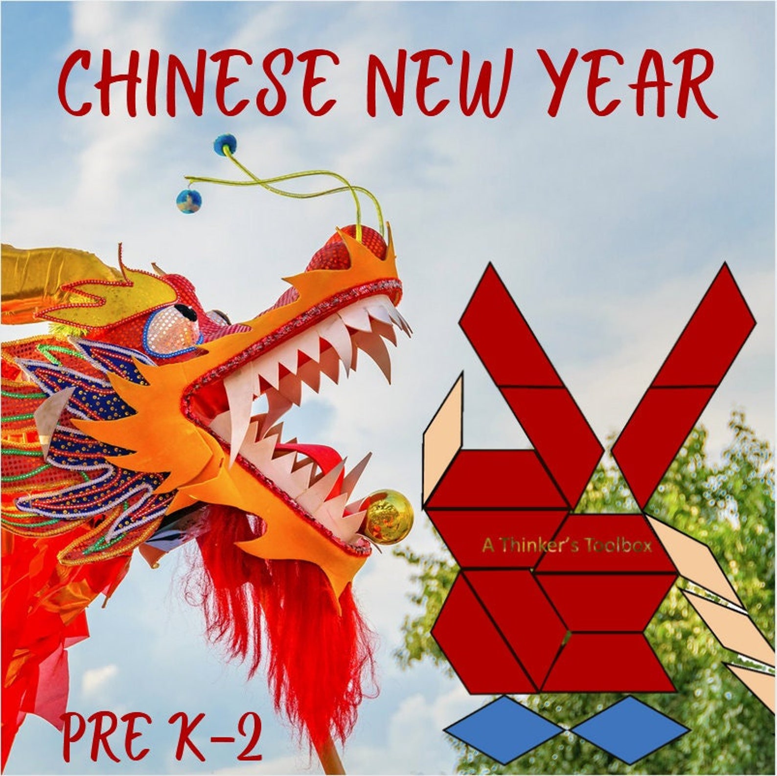 Chinese New Year Pattern Block Mat Printables & Worksheets - Etsy