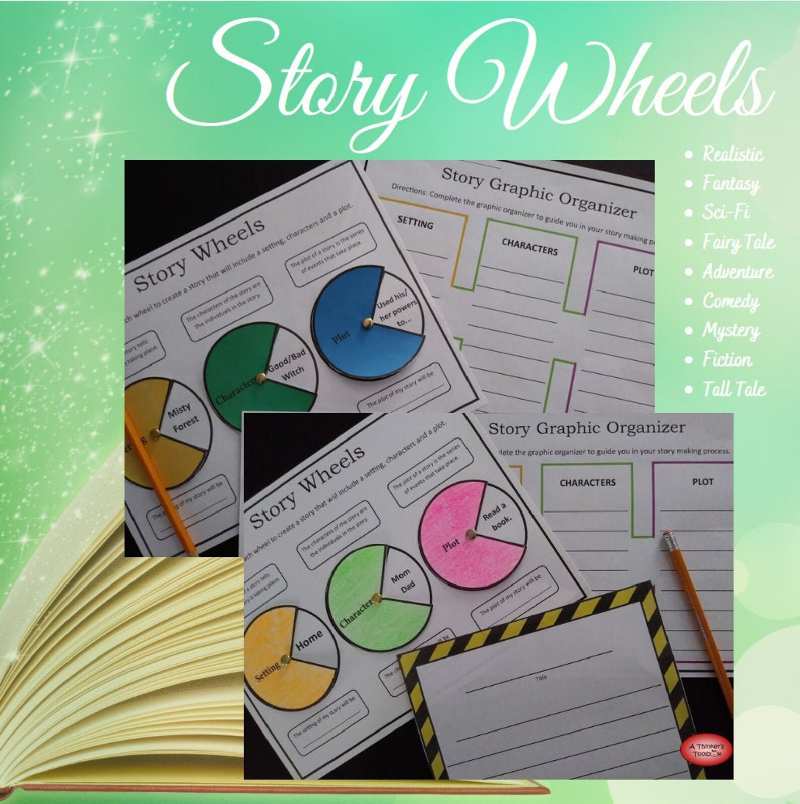 Story Writing Wheels-language Arts - Etsy