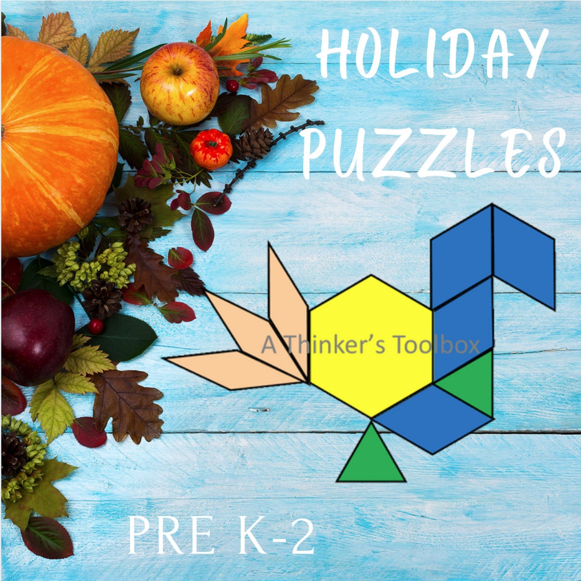 Holidays Pattern Block Mat Printables & Worksheets - Etsy