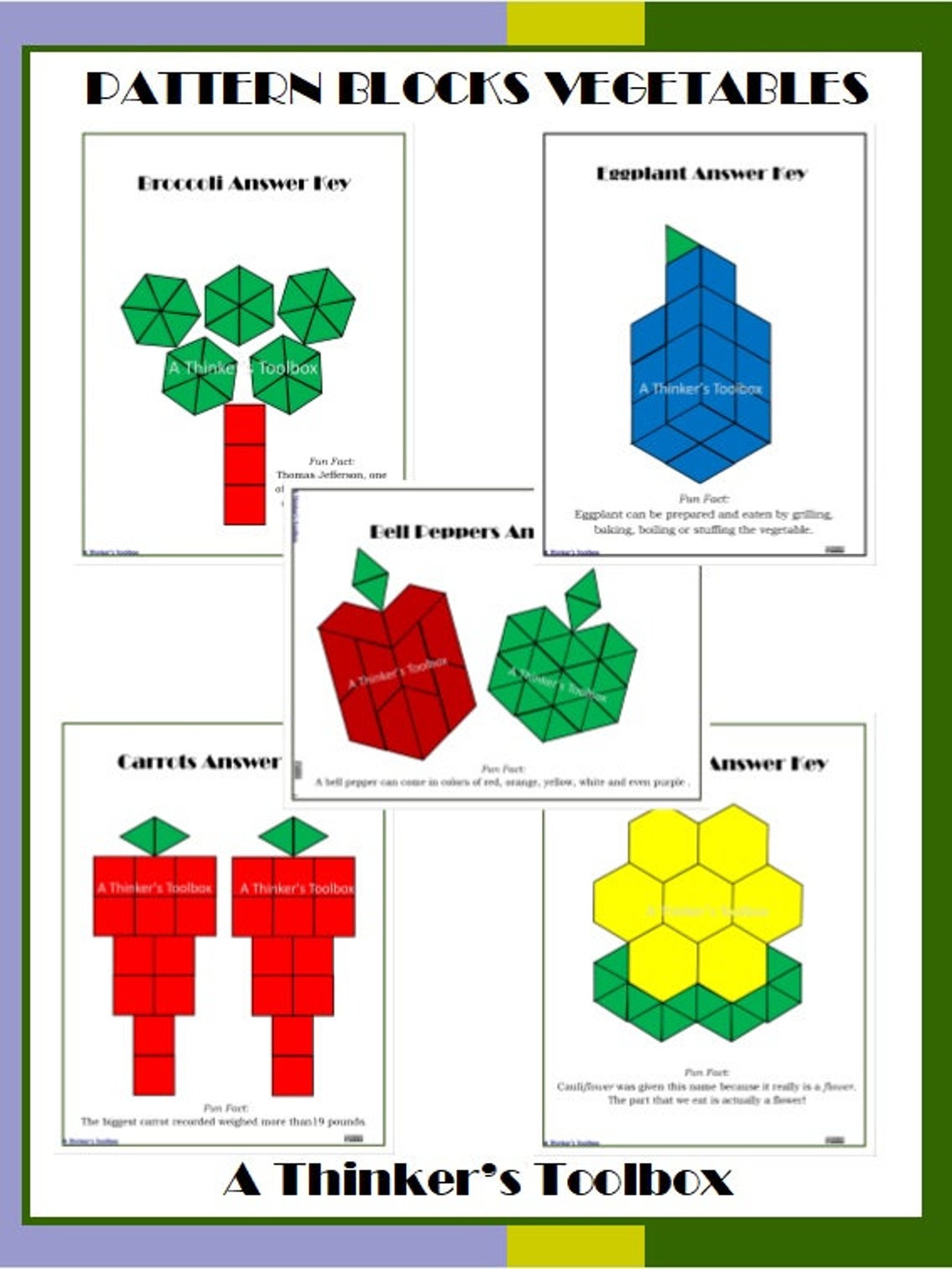Health Fruits and Vegetables Interdisciplinary Puzzles & Worksheets ...