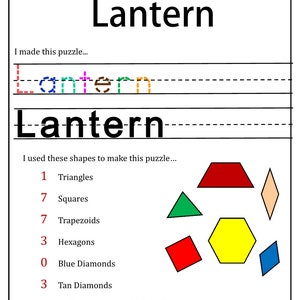 Camping Pattern Block Mat Printables & Worksheets - Etsy