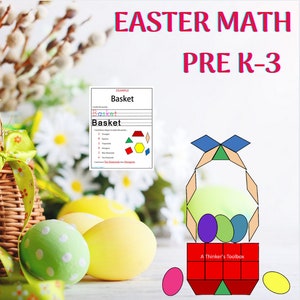 Easter Pattern Block Mat Printables & Worksheets - Etsy