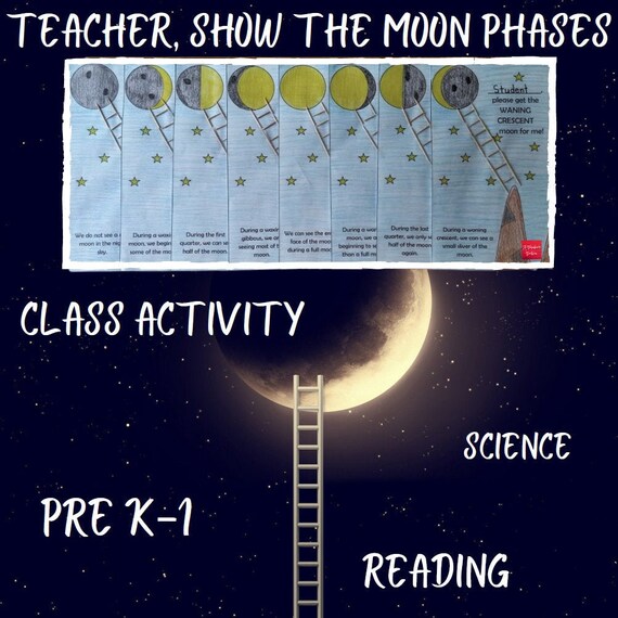 Teacher Show the Moon Phases to Me Classroom Decor Book - Etsy