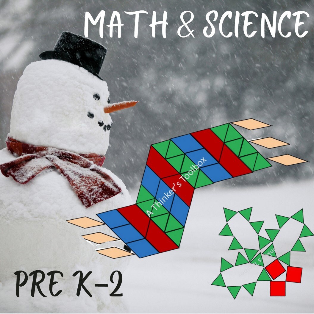 Winter Pattern Block Puzzles & Worksheets - Etsy