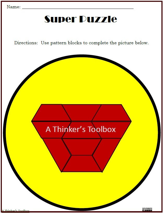 Superhero Shields Pattern Block Mat Printables & Worksheets - Etsy