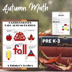 Autumn | Fall Pattern Block Mat Printables & Worksheets - Etsy
