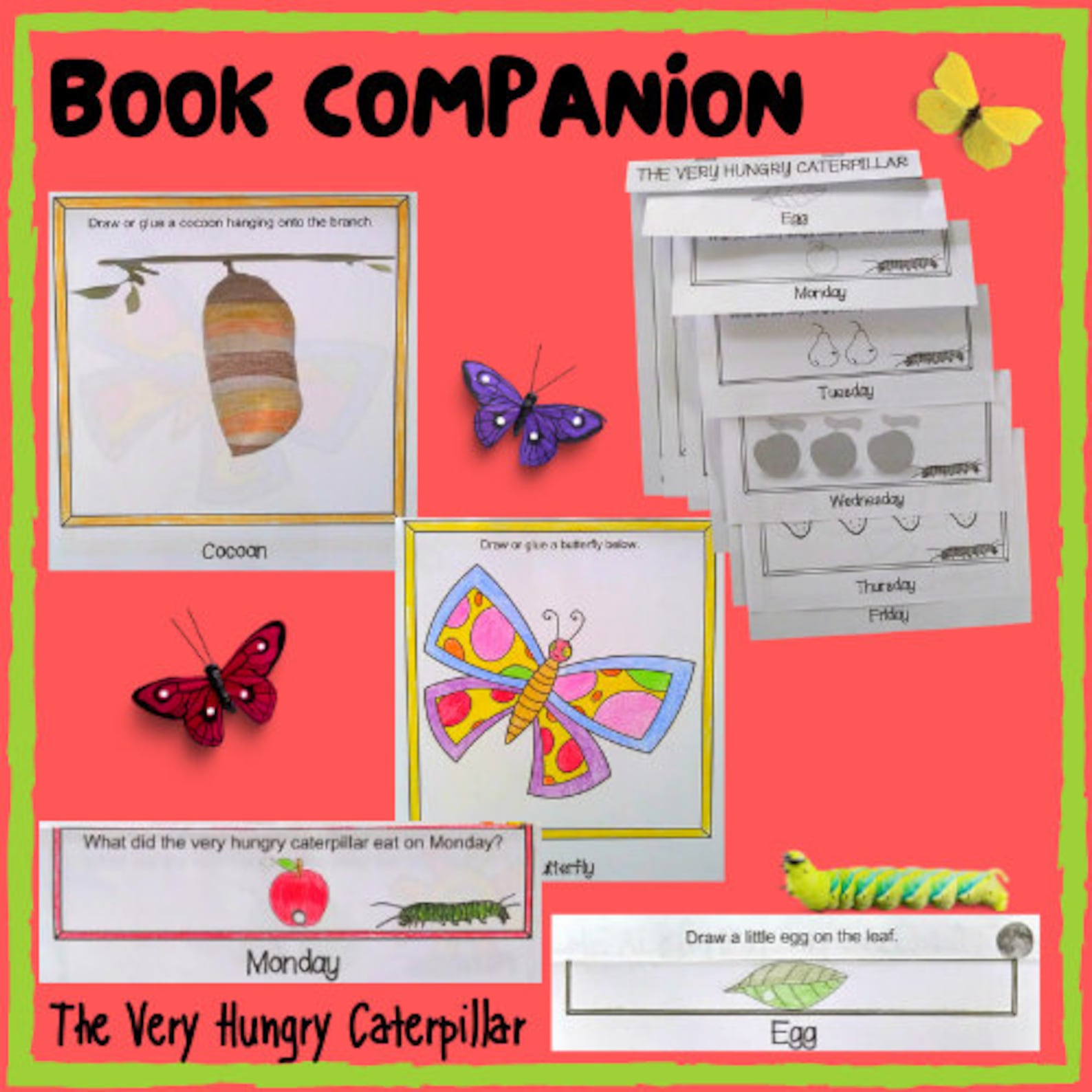 The Very Hungry Caterpillar Flip Book | Book Companion - Etsy