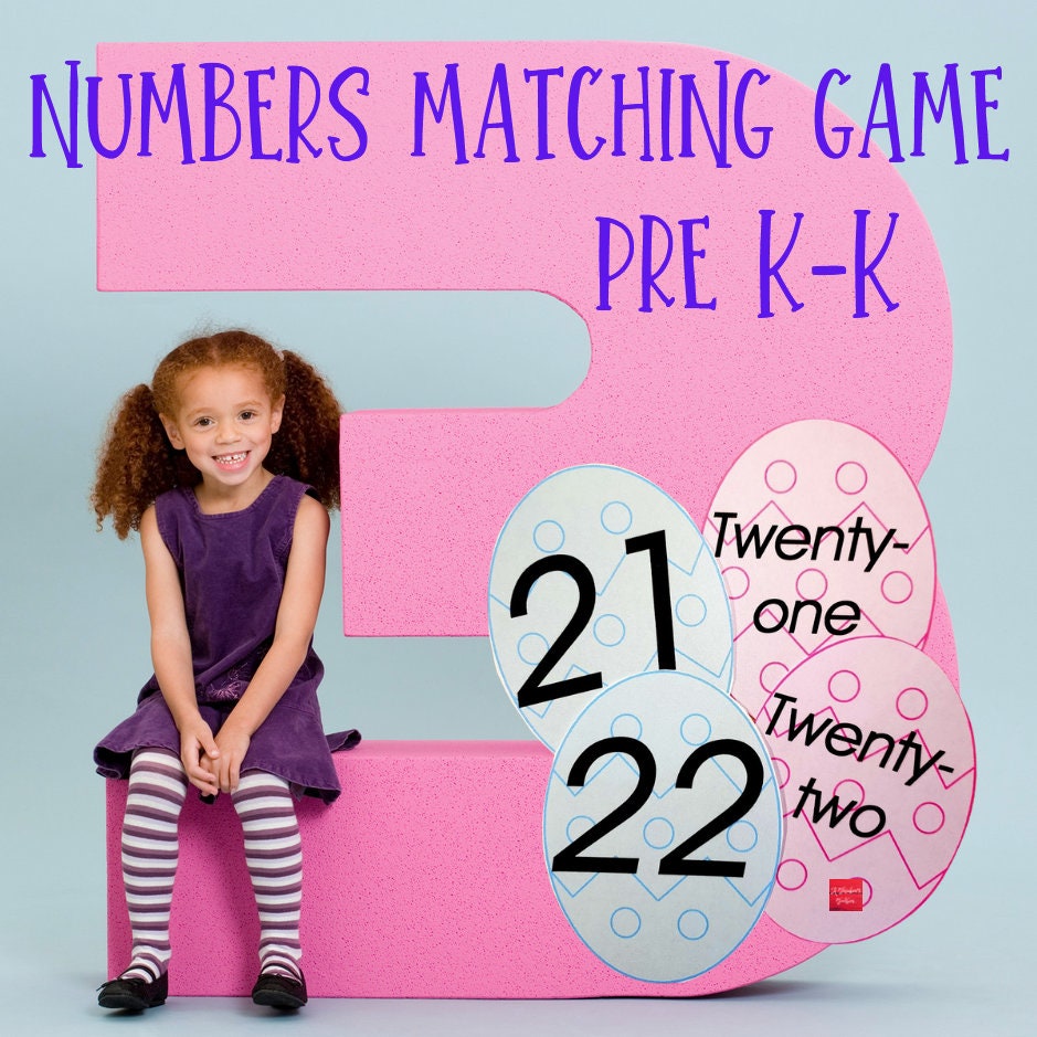 Easter Number Matching Games & Printable Worksheets - Etsy