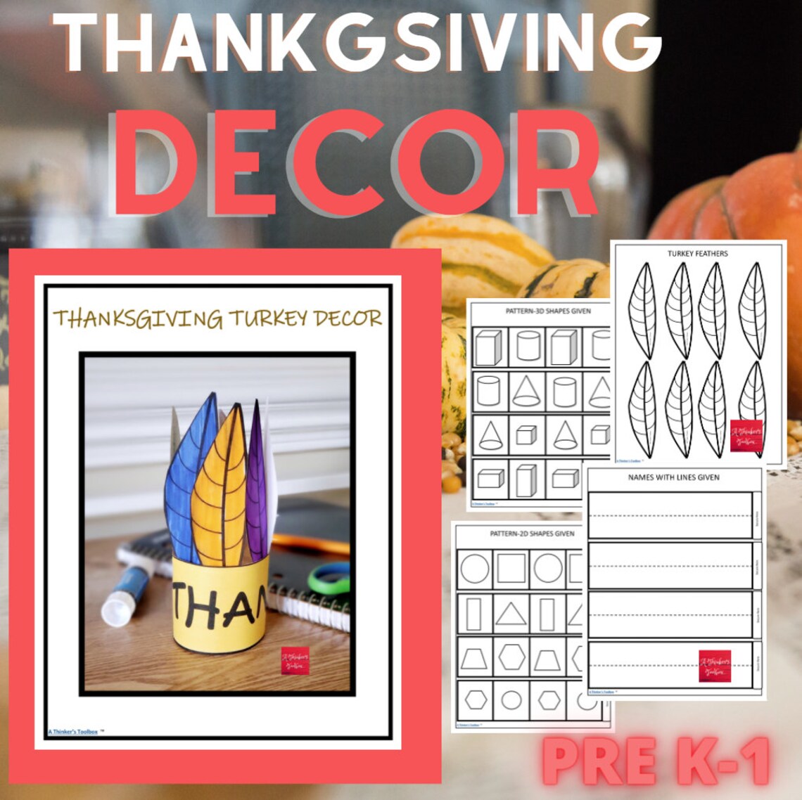Thanksgiving Turkey Activity and Student Desk Decor - Etsy