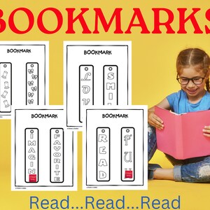12 Color Your Own Reading Bookmarks | Dr. Seuss - Etsy