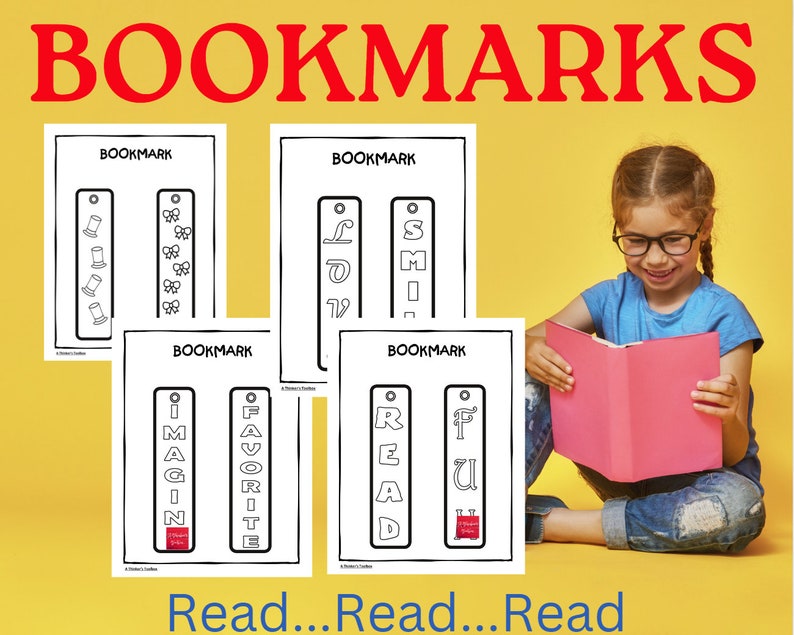 12 Color Your Own Reading Bookmarks | Dr. Seuss - Etsy
