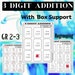 3 Digit Addition Printable Worksheets (mixed W/box Support) - Etsy