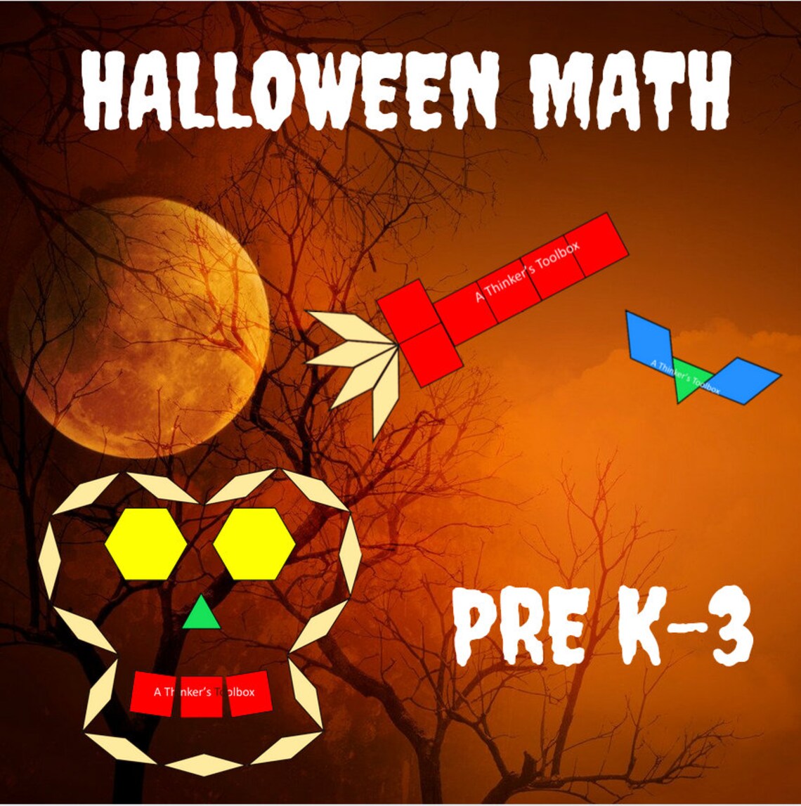 Halloween Pattern Block Mat Printables & Worksheets - Etsy