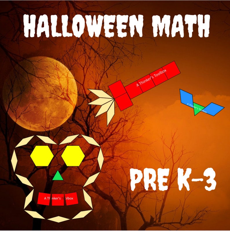Halloween Pattern Block Mat Printables & Worksheets - Etsy