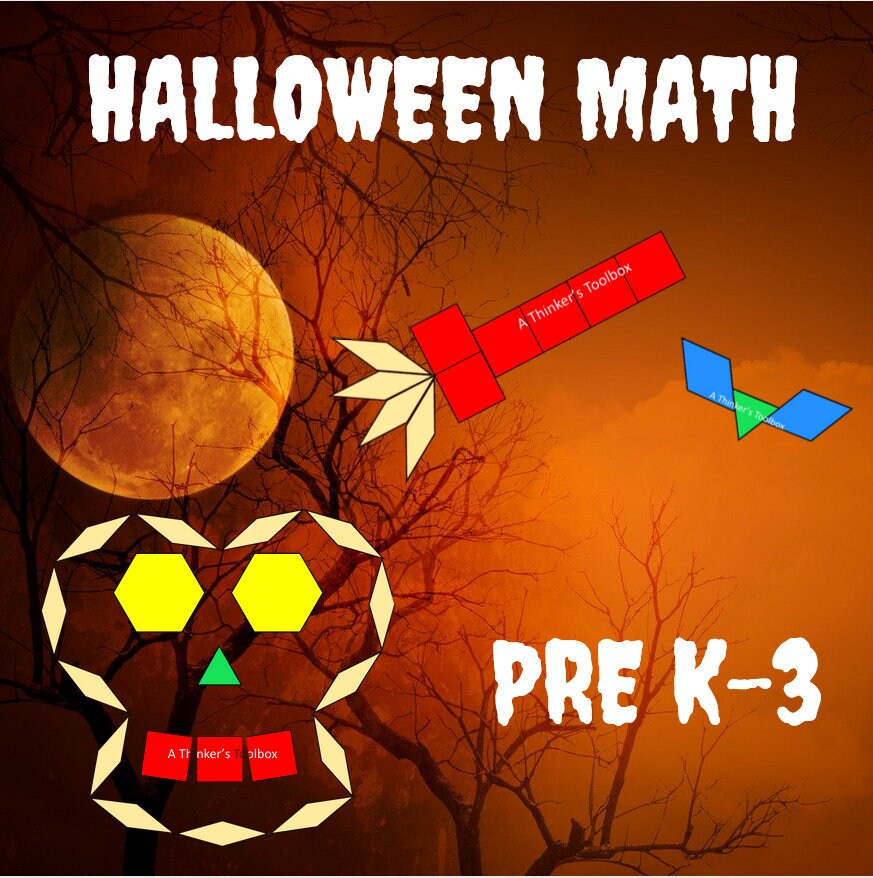Halloween Pattern Block Mat Printables & Worksheets - Etsy
