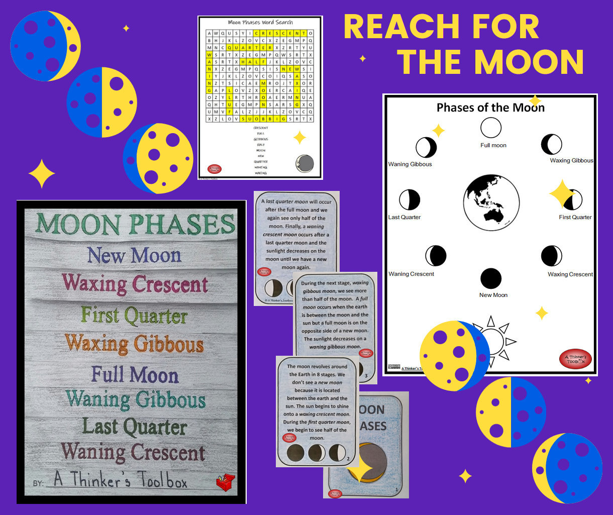 Moon Phases Science Activities - Etsy