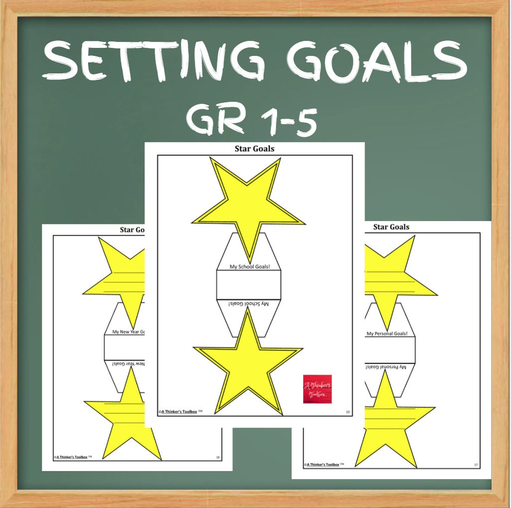 My Goal Stars & Handout (classroom Decor) - Etsy