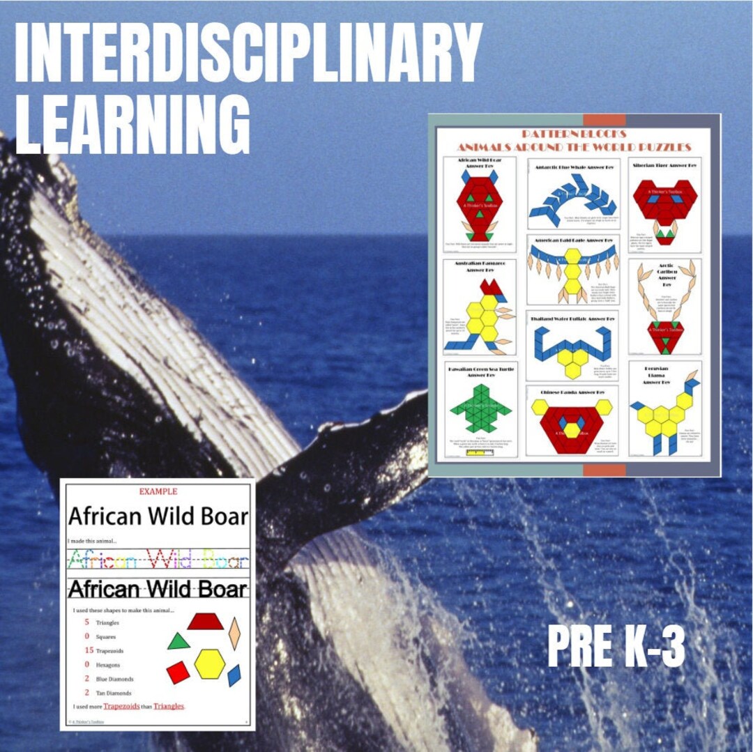 Animals Around the World Pattern Block Mat Printables & - Etsy