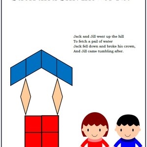 Nursery Rhymes Pattern Block Mat Printables & Worksheets - Etsy