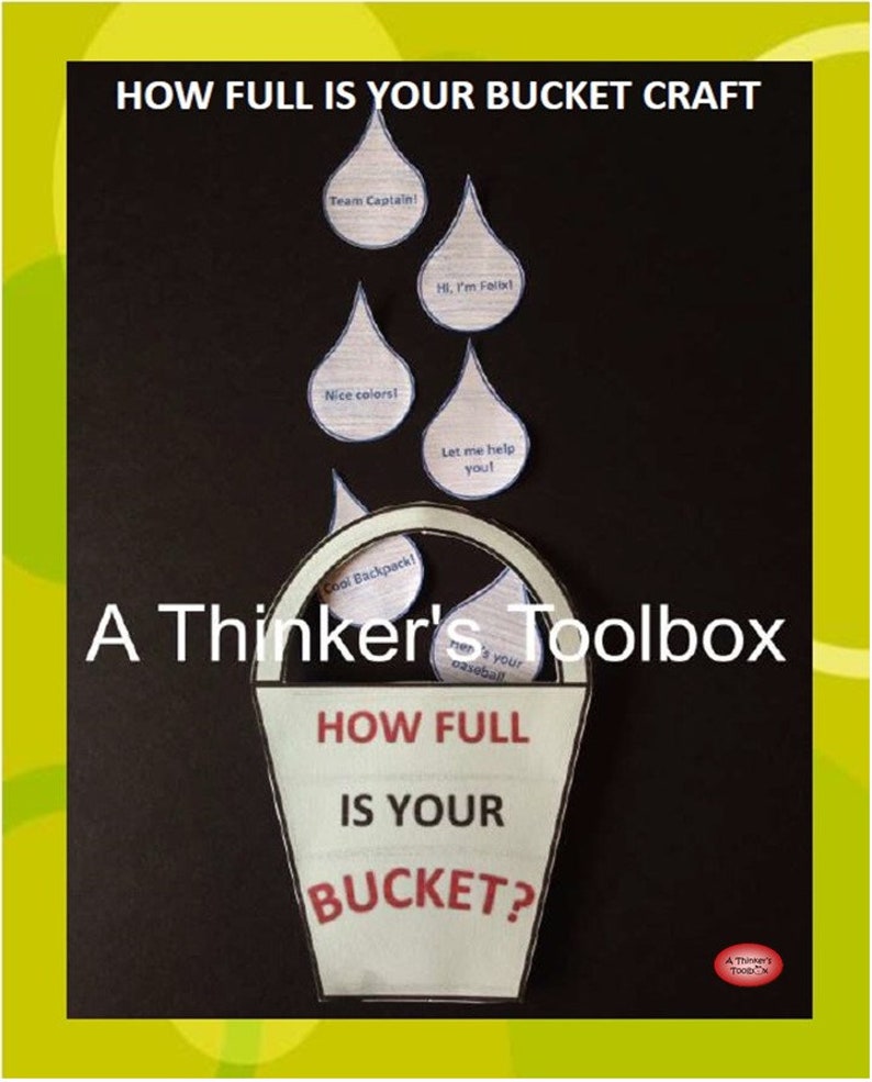 How Full is Your Bucket Reading Activity Classroom Decor | Book ...