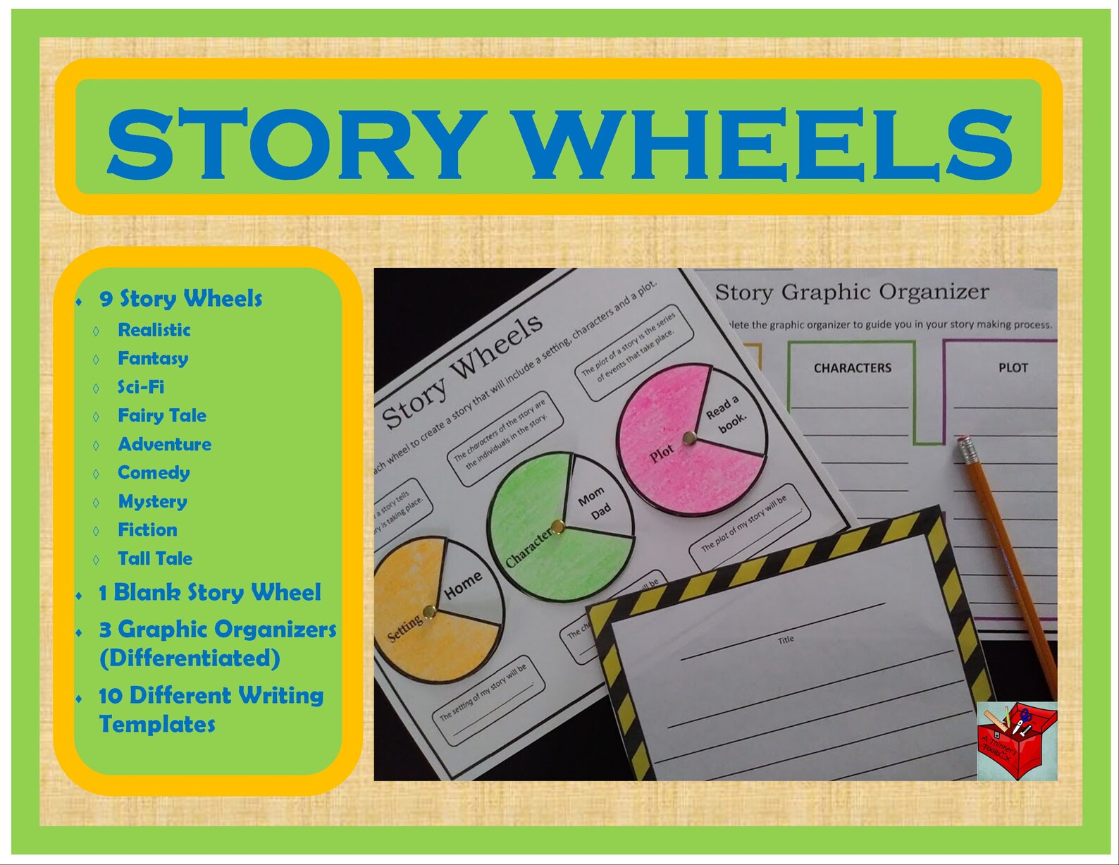 Story Writing Wheels-language Arts - Etsy