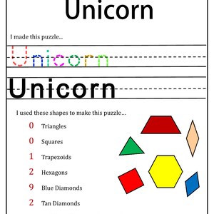 Fairy Tales Pattern Block Mat Printables & Worksheets - Etsy